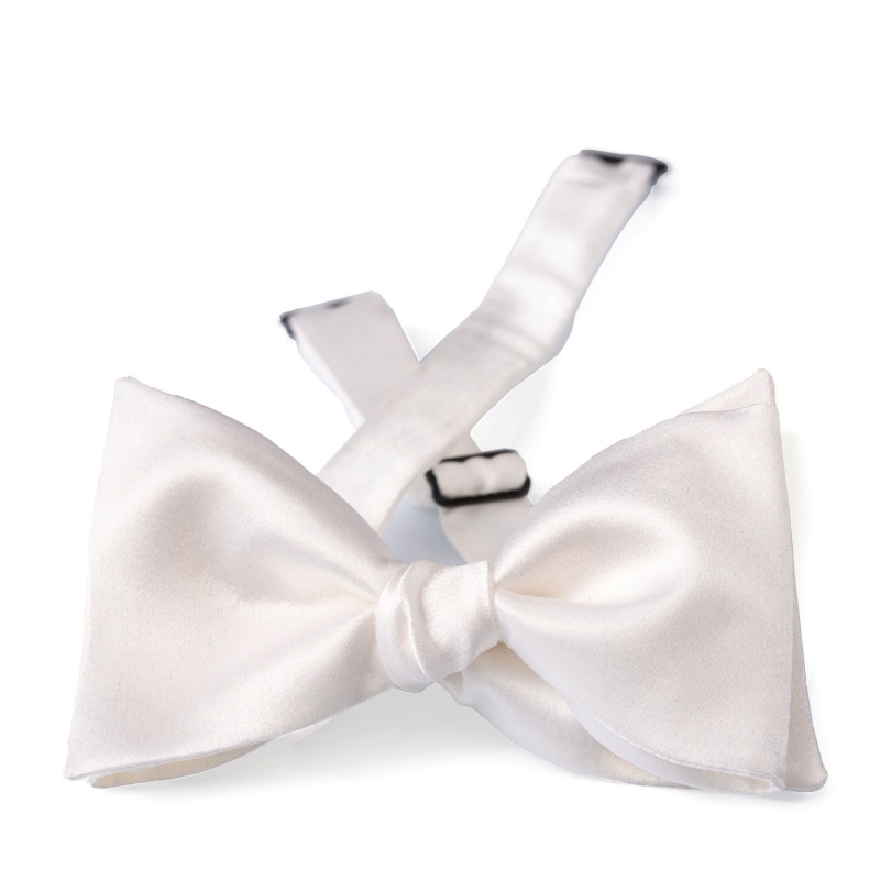 Papion matase naturala negru cu patratele-Tie-Me-Up