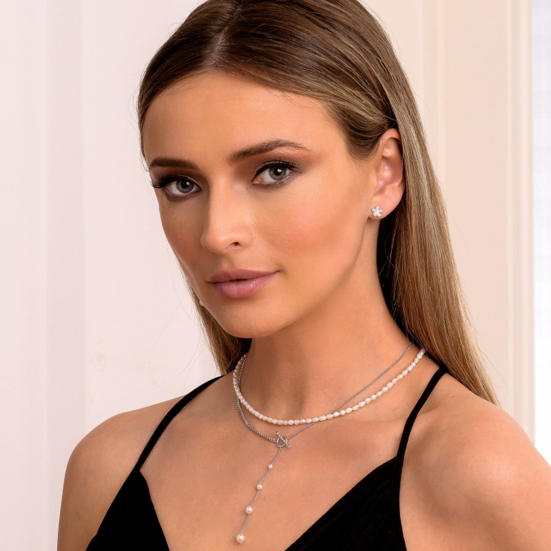 Choker argint Hot Now perle de cultura
