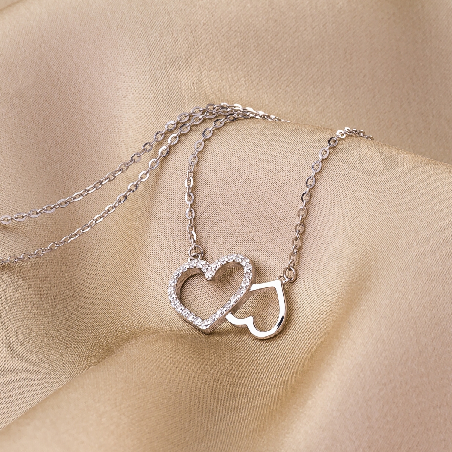 Colier argint Cool Girl Hearts