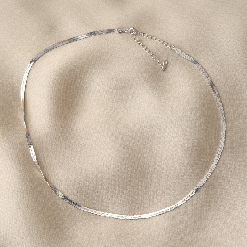 Choker argint 925, de calitate, More then Herringbone
